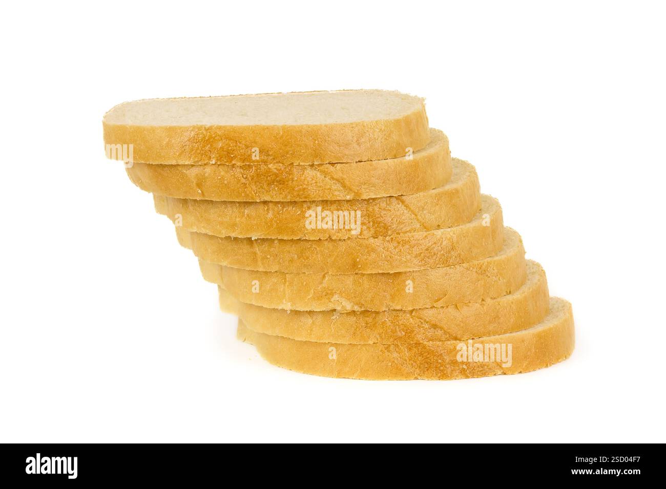 White bread, loaf, sliced, on a white background, isolated Stock Photo ...