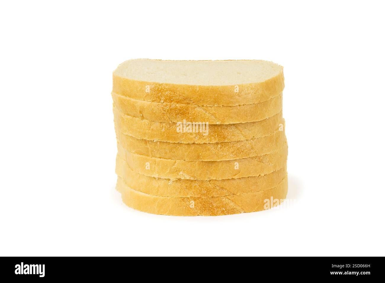 White bread, loaf, sliced, on a white background, isolated Stock Photo ...