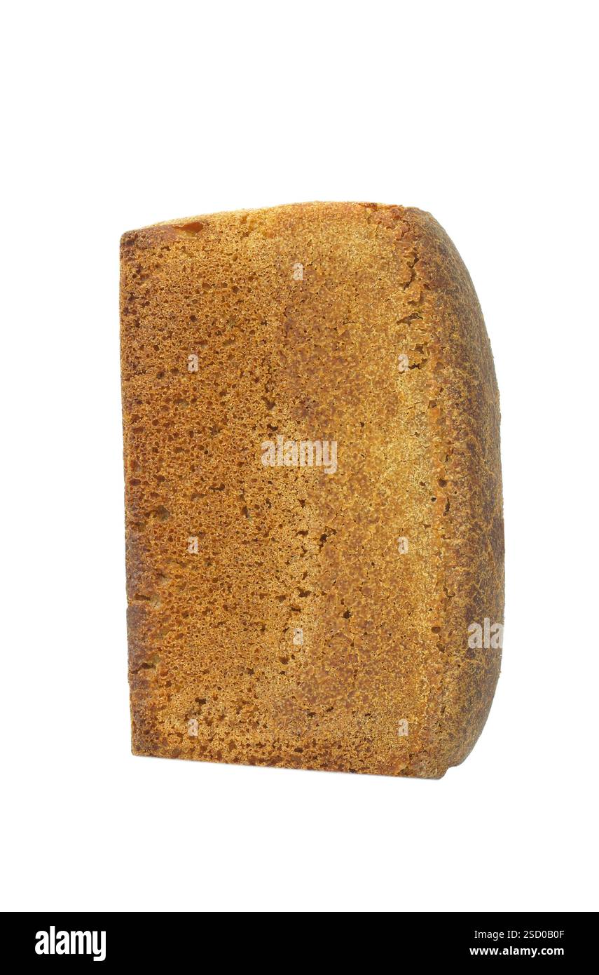 square loaf of russian brown rye bread isolated on white background ...