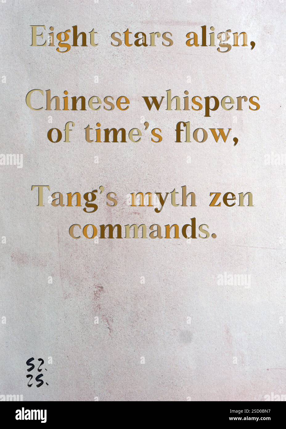 Eight stars align, Chinese whispers of time's flow, Tang's myth zen ...