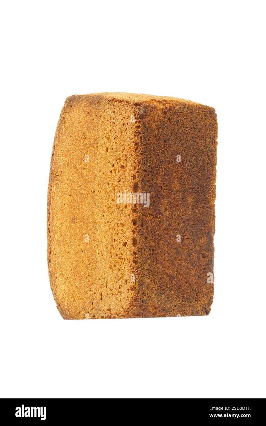 square loaf of russian brown rye bread isolated on white background ...