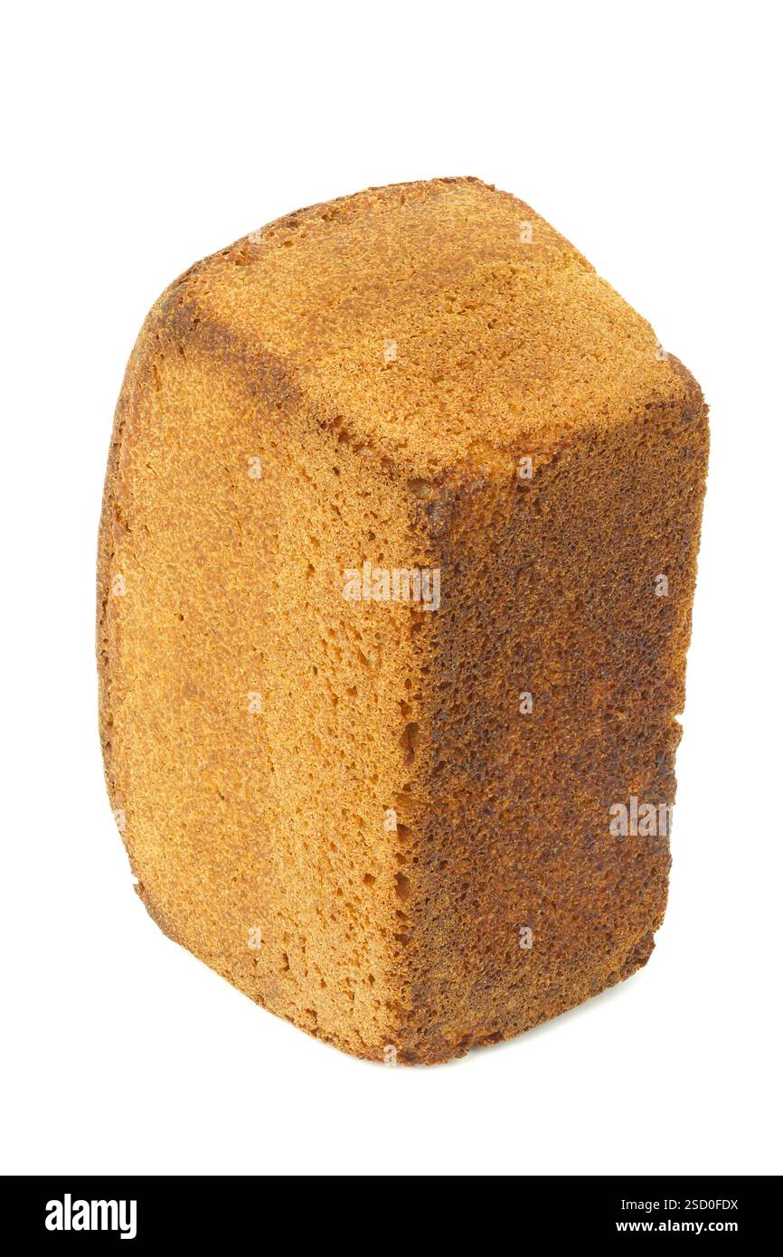 square loaf of russian brown rye bread isolated on white background ...