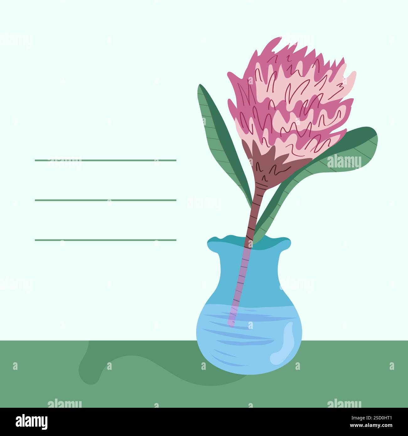 Protea plant in flower Stock Vector Images - Alamy