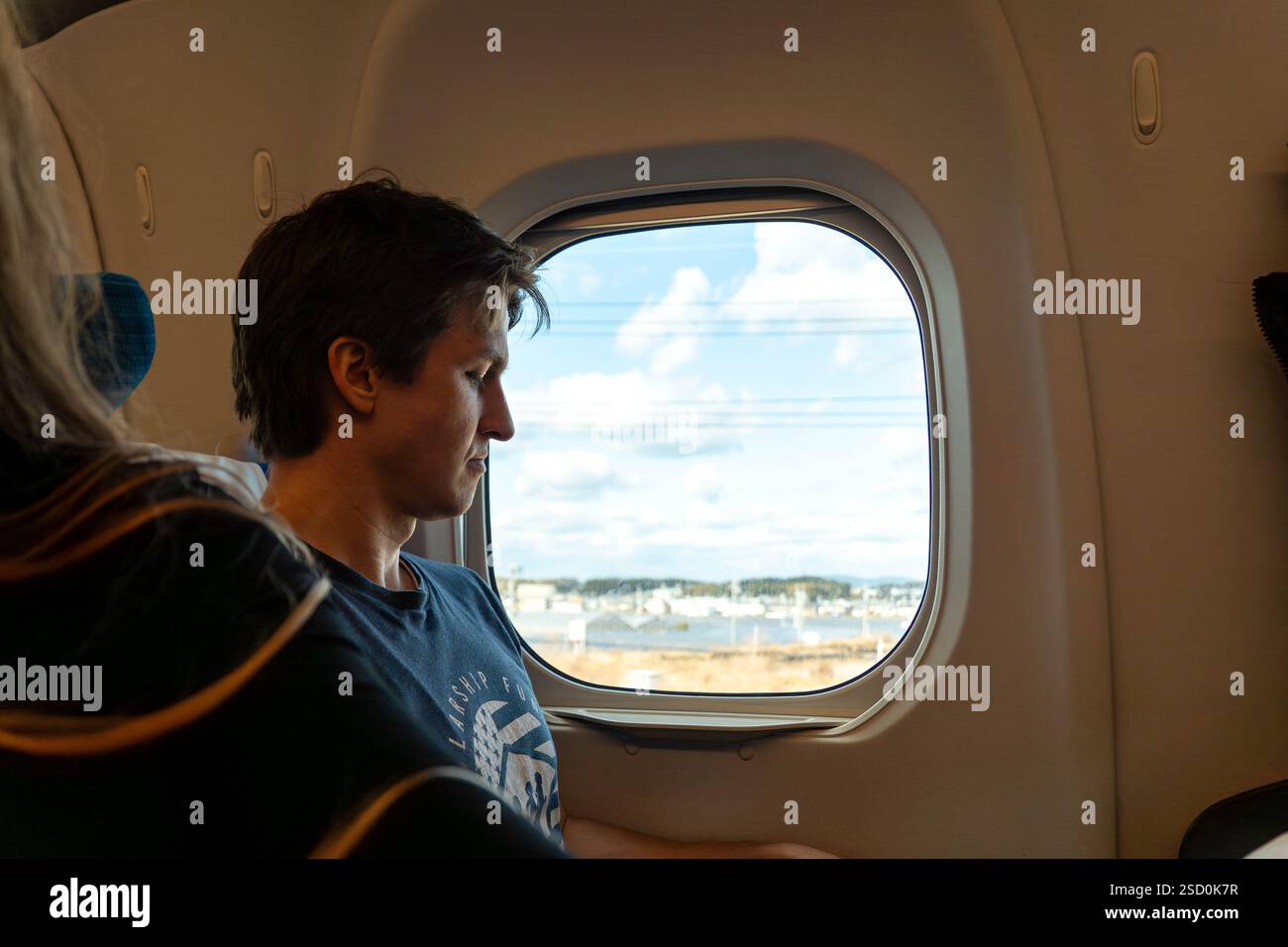 a view through a bullet train window Stock Photo - Alamy