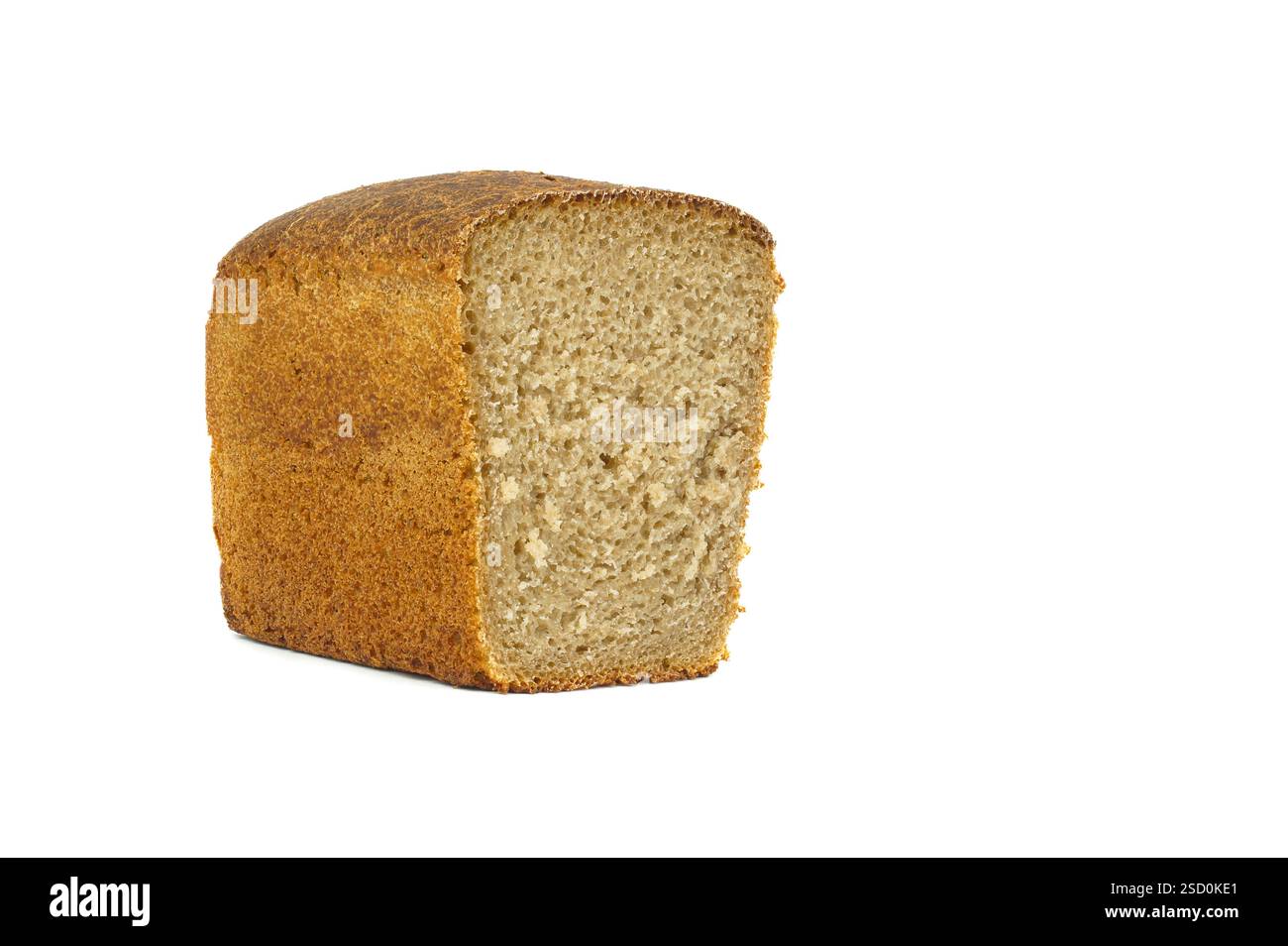 square loaf of russian brown rye bread isolated on white background ...