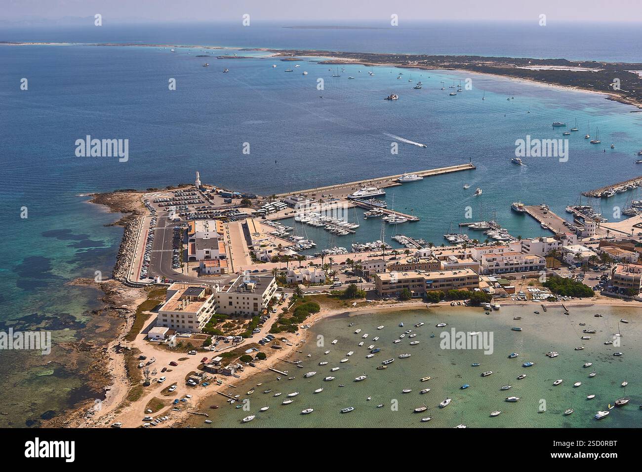 Aerial View of Picturesque Marina in Formentera with Yachts and ...