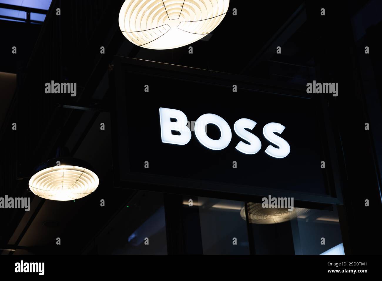Boss Storefront Logo. Elegant Branding Display. London, UK, 4 July 2023 ...