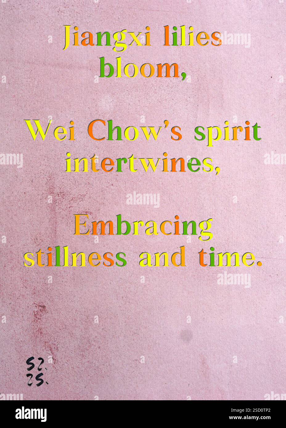 Jiangxi lilies bloom, Wei Chow's spirit intertwines, Embracing stillness and time. Santiago de ...