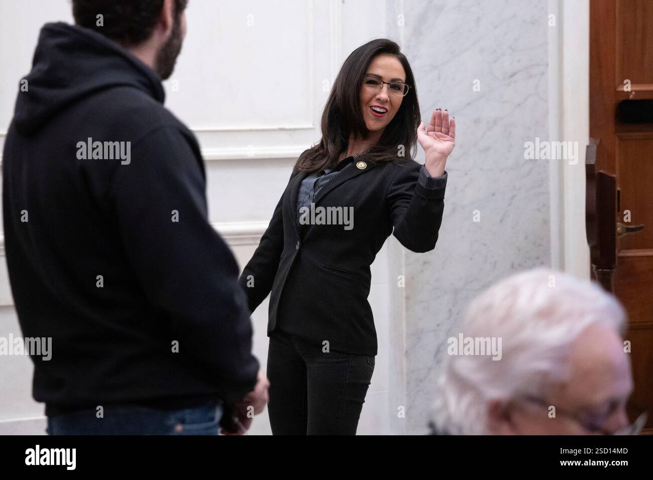 Rep. Lauren Boebert (R-Colo.) is seen at the U.S. Capitol Feb. 7, 2025 ...