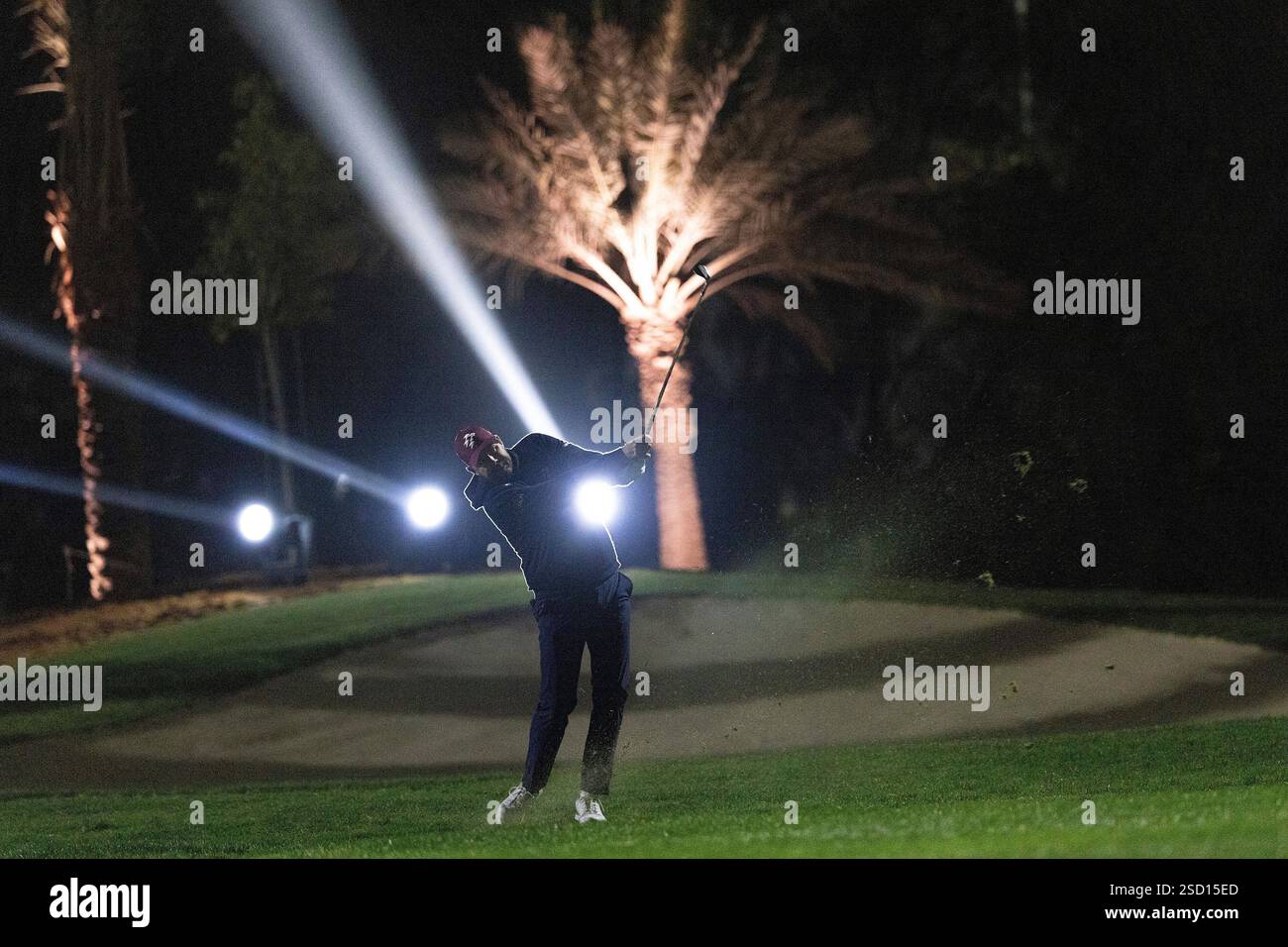 Marc Leishman of Ripper GC hits his shot from the fairway on the 18th ...