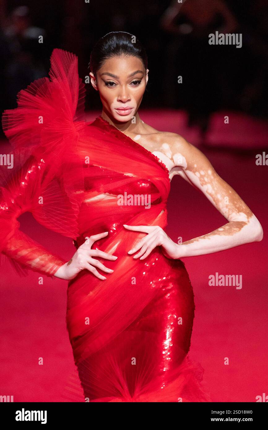 New York, USA. 06th Feb, 2025. Model Winnie Harlow is seen on the ...