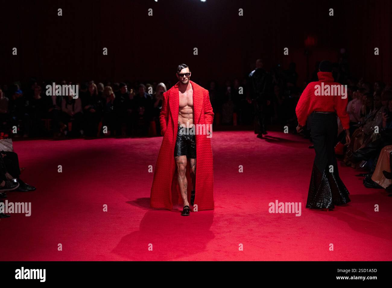 New York, USA. 06th Feb, 2025. A model is seen on the catwalk at the ...