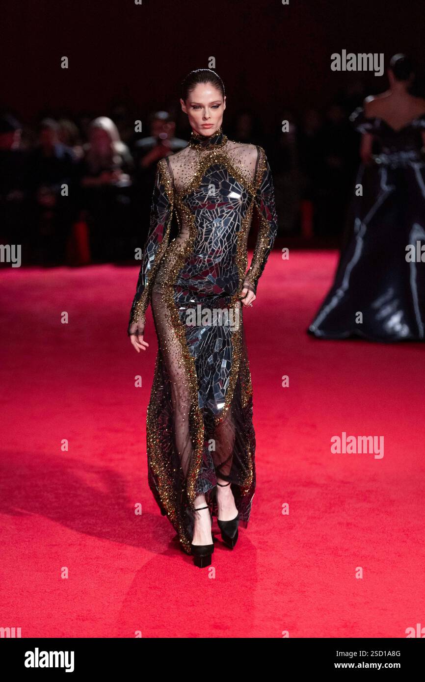 New York, USA. 06th Feb, 2025. Model Coco Rocha is seen on the catwalk ...