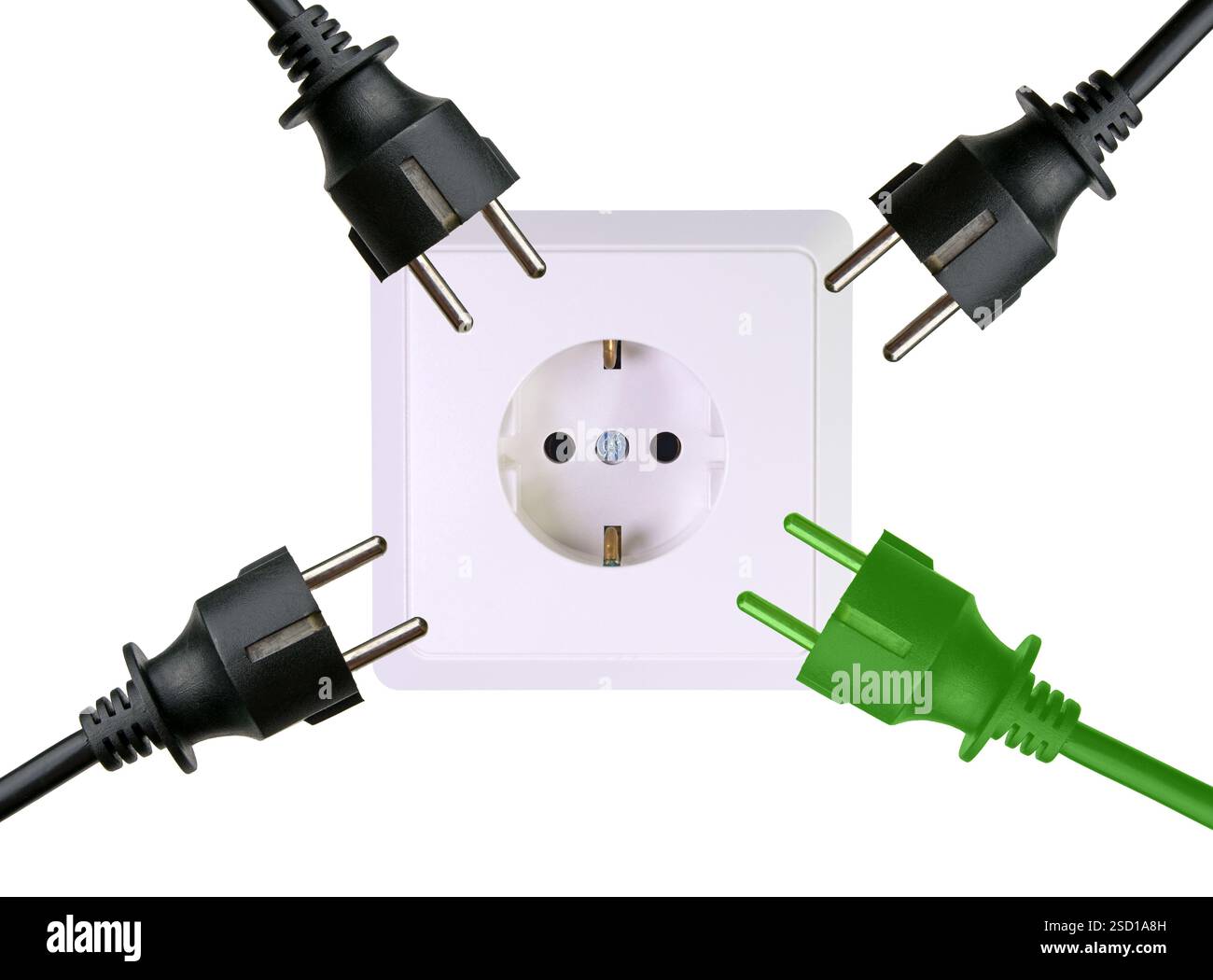 Green electricity, symbolic representation in a collage Stock Photo - Alamy