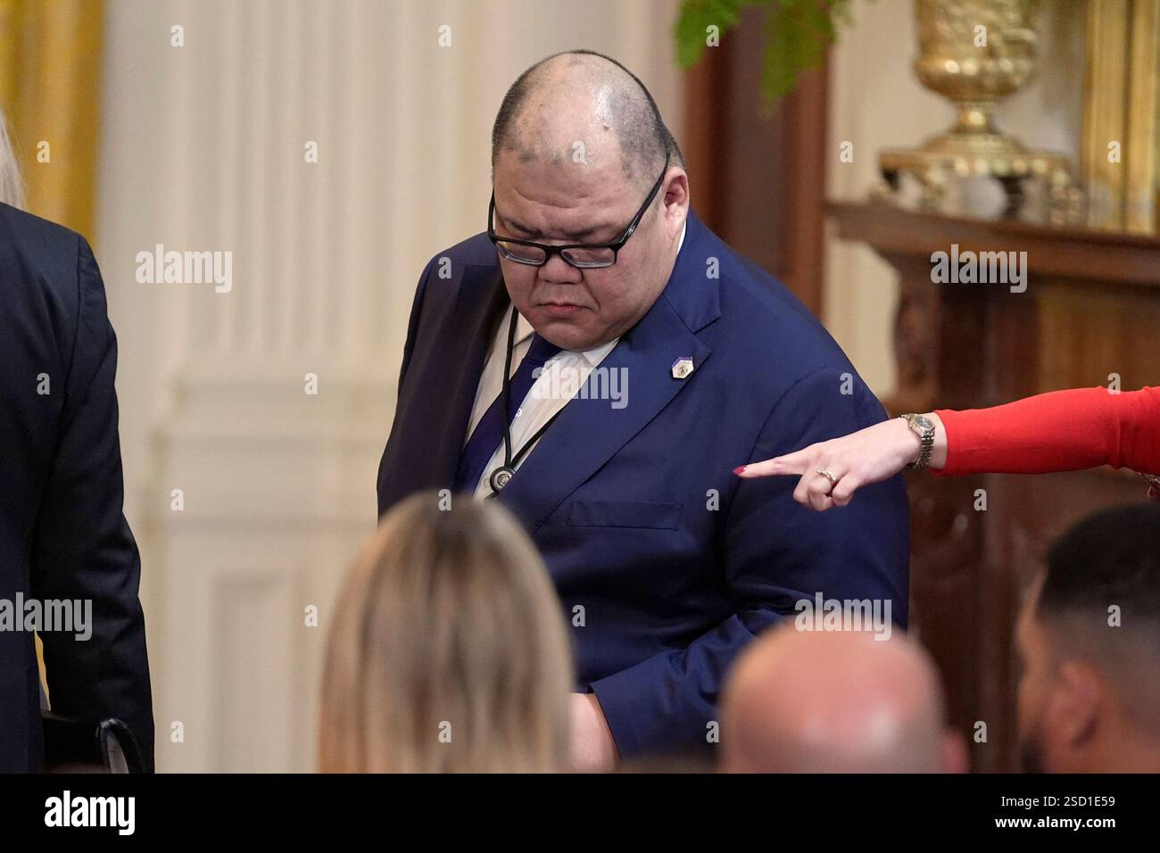 White House communications director Steven Cheung arrives at a news ...