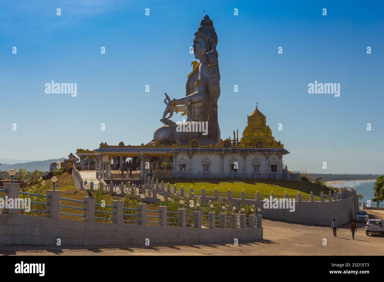 MURUDESHWAR, INDIA - MARCH 12 2017: Statue of Lord Shiva was built at ...