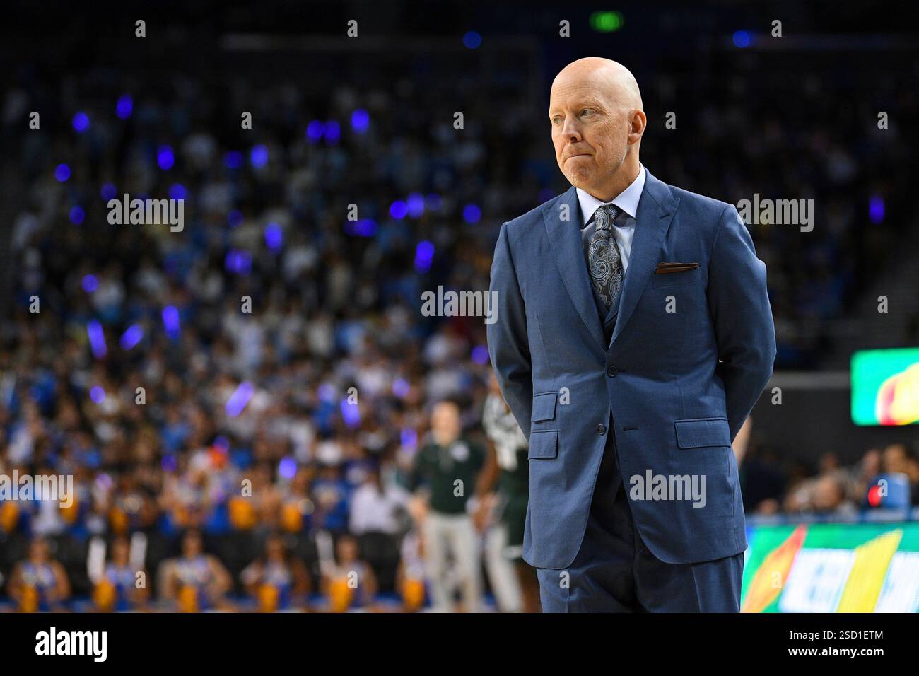 LOS ANGELES, CA - FEBRUARY 04: UCLA Bruins head coach Mick Cronin looks ...