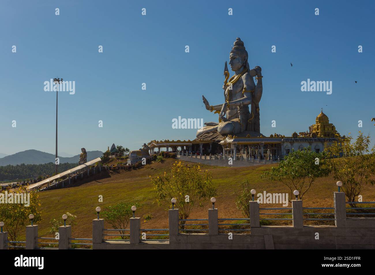 MURUDESHWAR, INDIA - MARCH 12 2017: Statue of Lord Shiva was built at ...