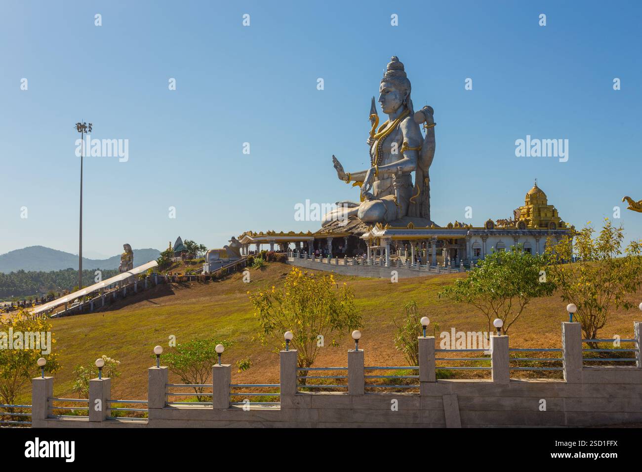 MURUDESHWAR, INDIA - MARCH 12 2017: Statue of Lord Shiva was built at ...