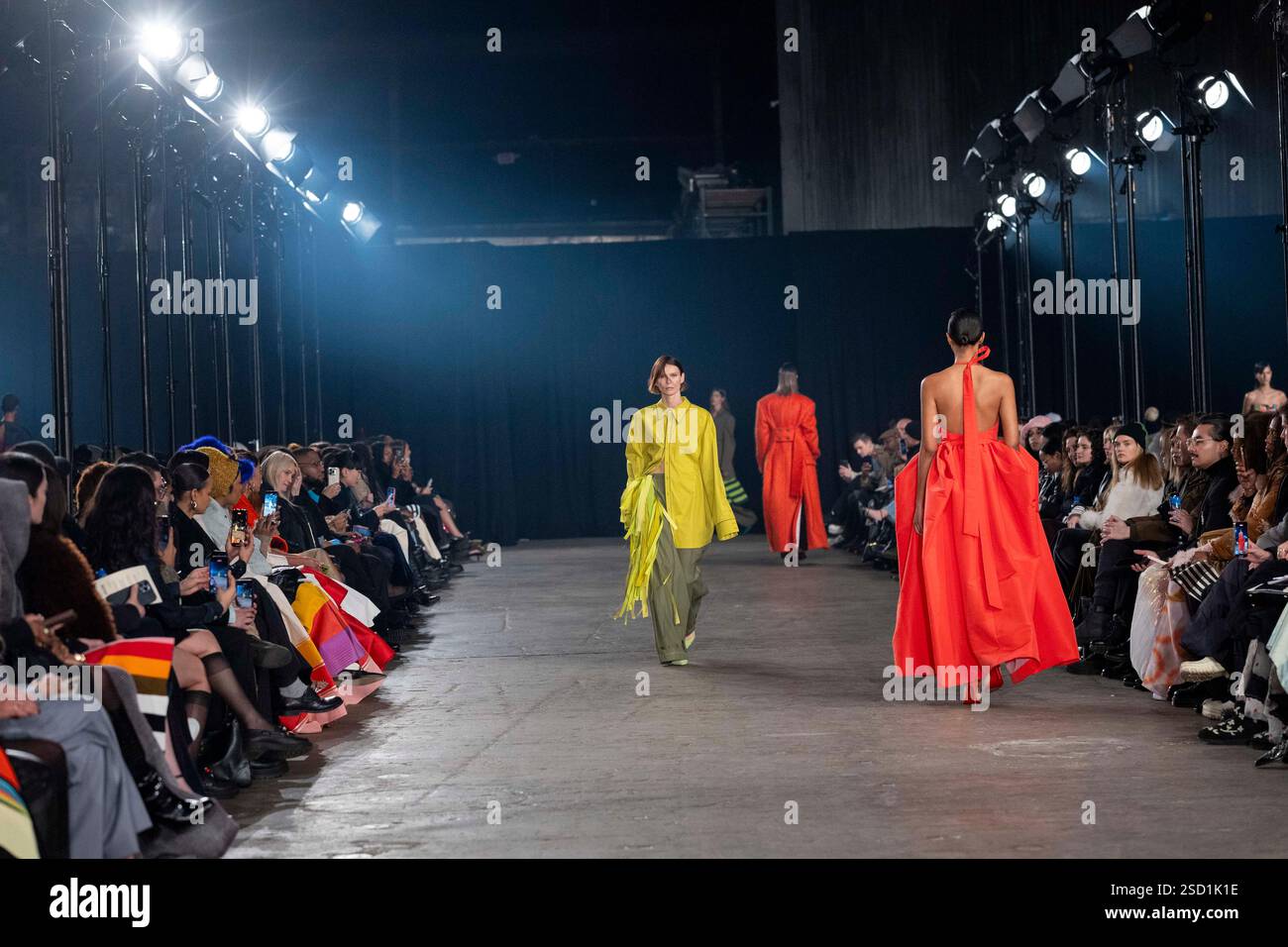 New York, USA. 06th Feb, 2025. A model is seen on the catwalk at the ...