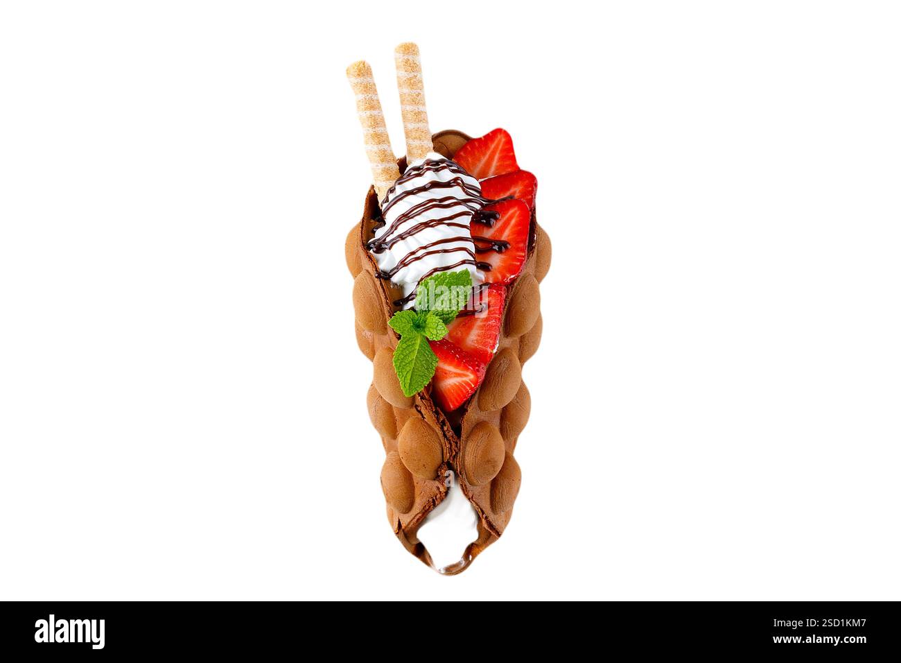 Bubble Waffle cone: Close-up of Assorted Ice Cream Cones with different ...