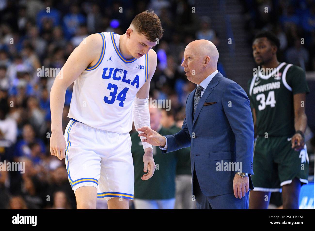LOS ANGELES, CA - FEBRUARY 04: UCLA Bruins head coach Mick Cronin talks ...
