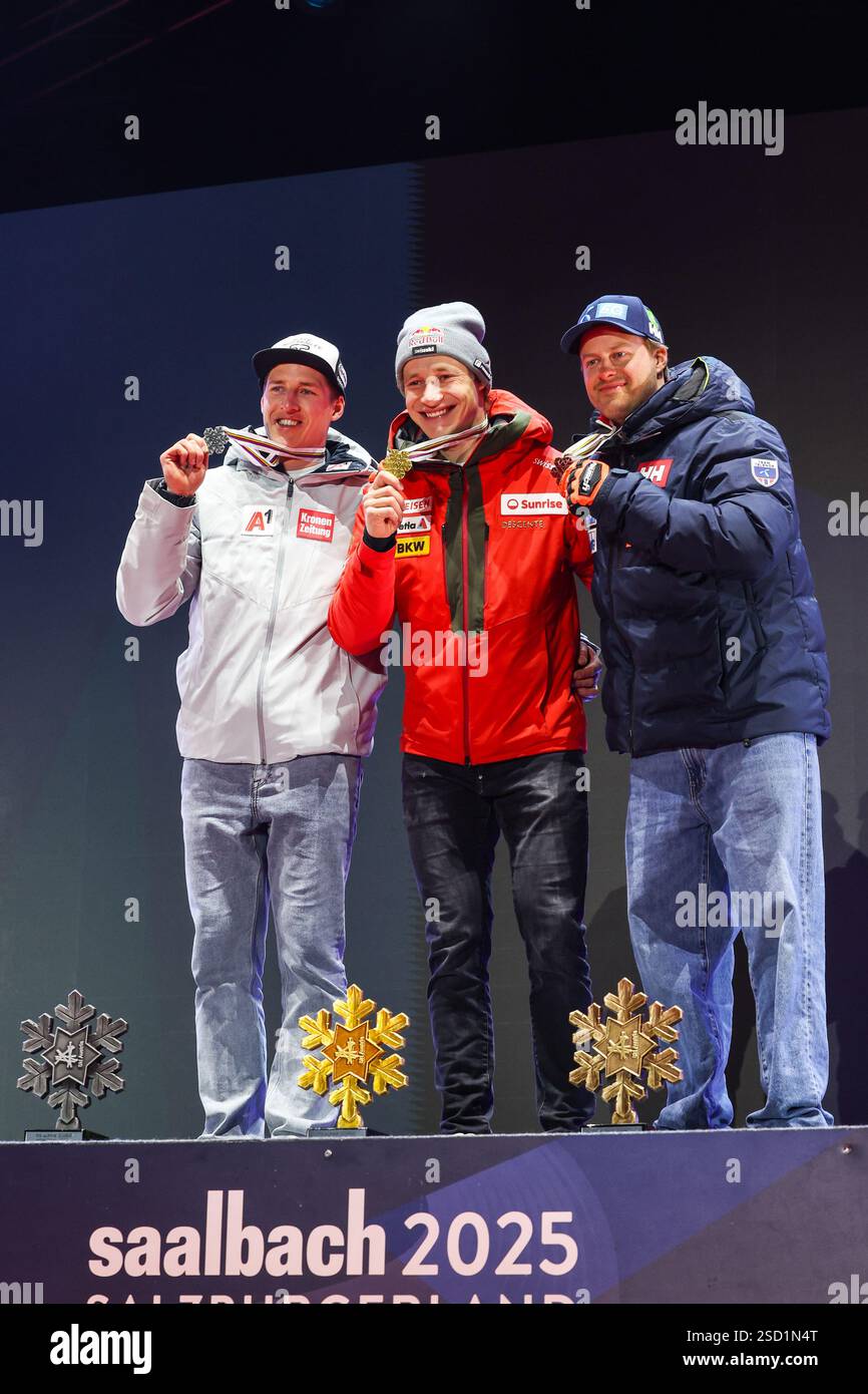 FIS Alpine World Ski Championships Saalbach 2025 Men' Super G - Medal Ceremony Friday 07/02/25 ...