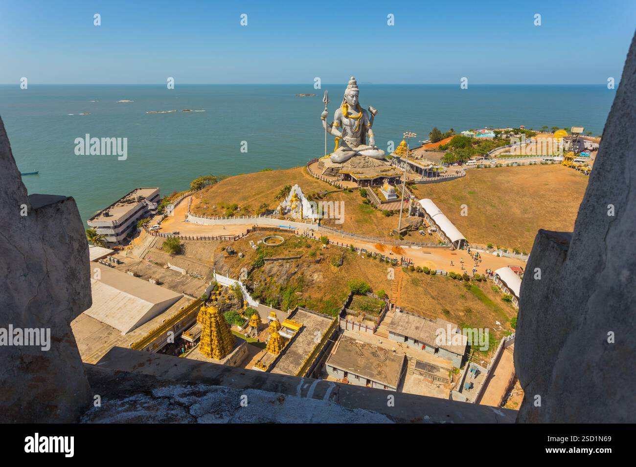 MURUDESHWAR, INDIA - MARCH 12 2017: Statue of Lord Shiva was built at ...