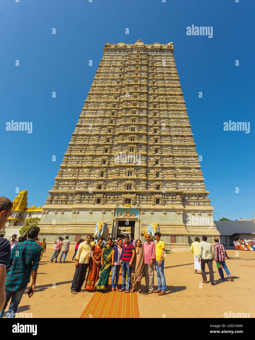 MURUDESHWAR, INDIA - MARCH 12 2017: Gopuram of Murudeshwar Temple was ...