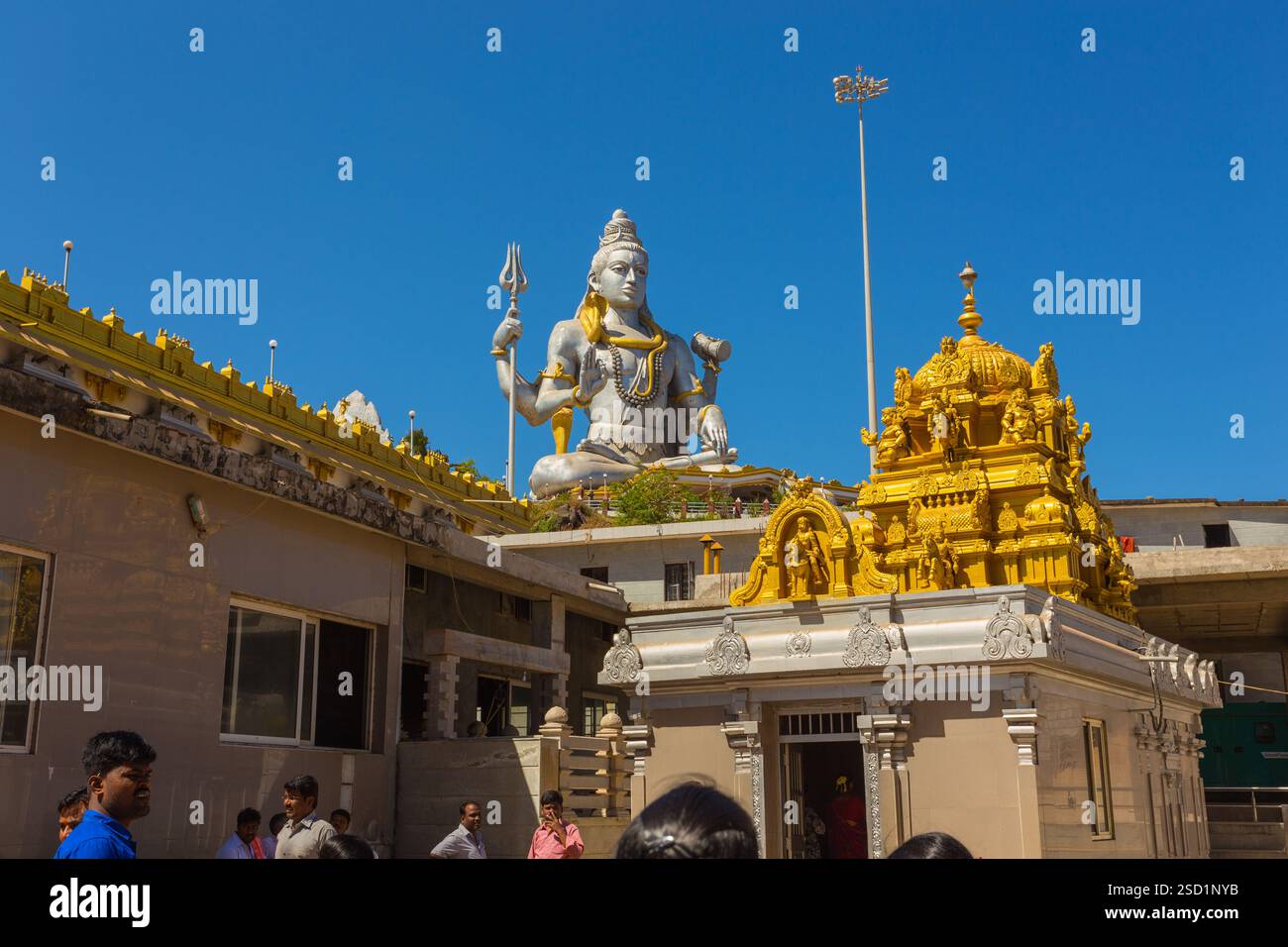 MURUDESHWAR, INDIA - MARCH 12 2017: Statue of Lord Shiva was built at ...