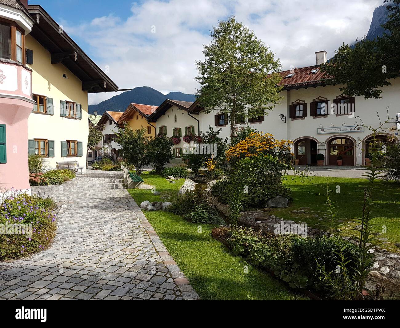 Traditional house painting in Mittenwald, Bavaria, Germany, at Way of ...