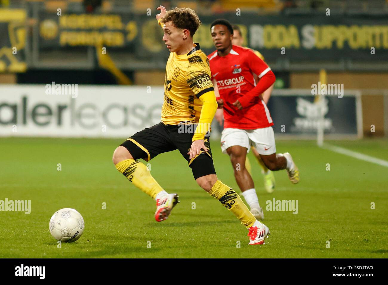 KERKRADE , NETHERLANDS - FEBRUARY 7: Zalan Vancsa of Roda JC runs with the ball during the match ...