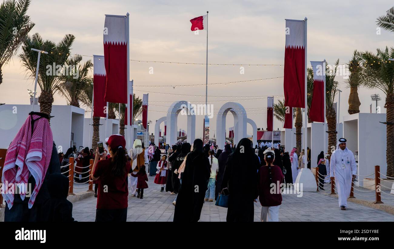 Darb Al Saai , doha, Qatar- December 12 2024 :local people and the ...