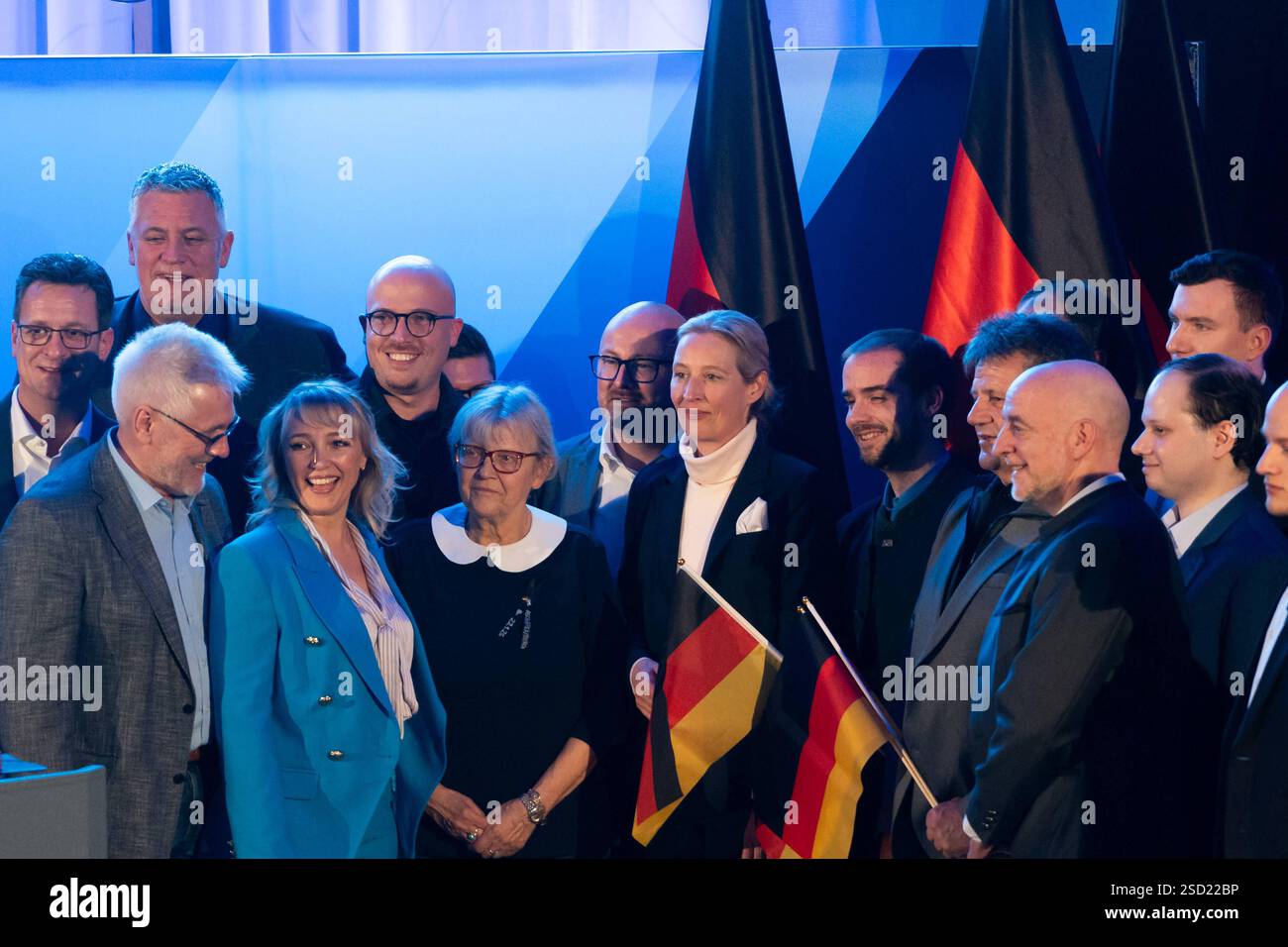 Greding, Bavaria, Germany - February 7, 2025: Election campaign event of the AfD Alternative for ...