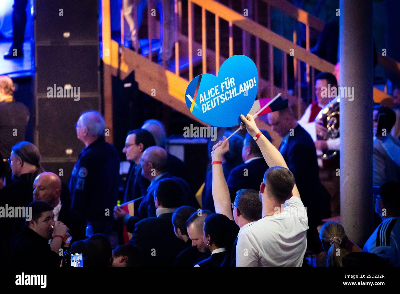 Greding, Bavaria, Germany - February 7, 2025: Election campaign event of the AfD Alternative for ...