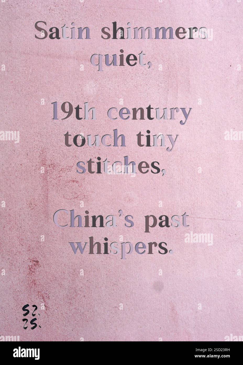Satin shimmers quiet, 19th century touch tiny stitches, China's past ...