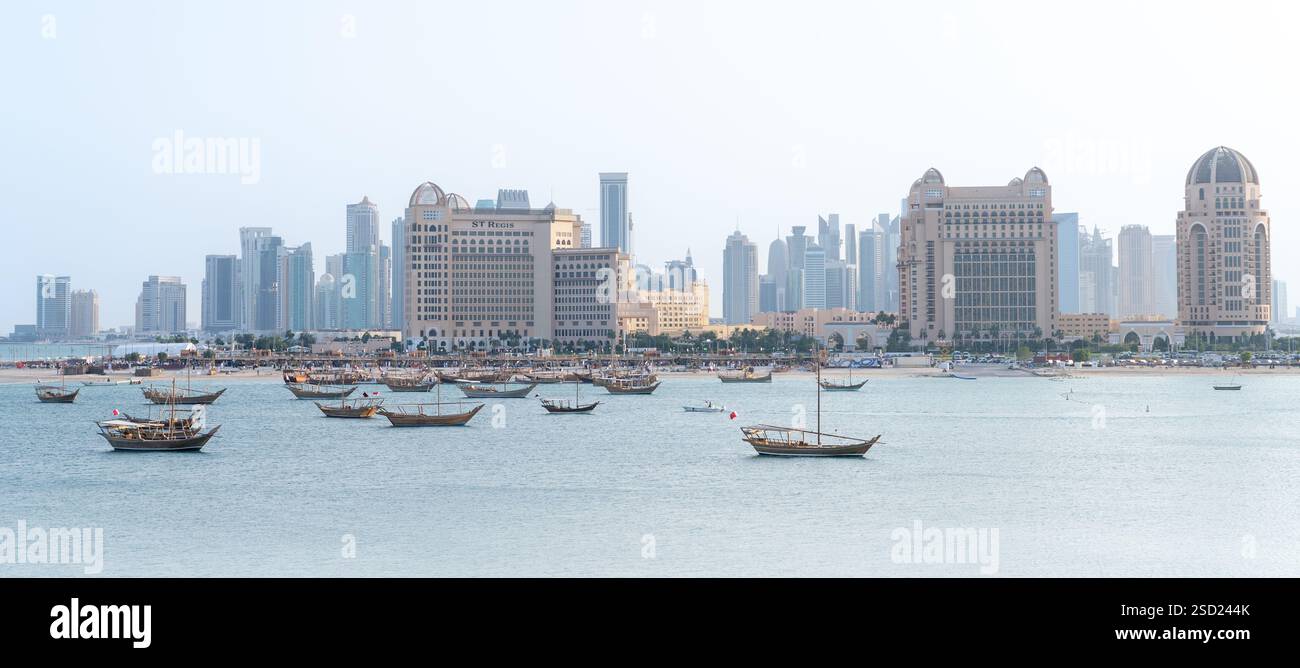 Doha, Qatar-January 18, 2025: A stunning katara beach landscape in ...