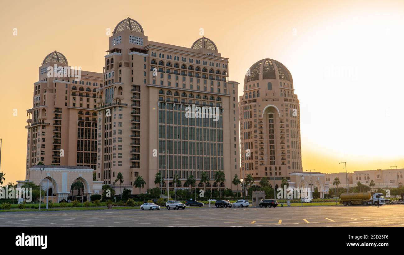 Doha, Qatar- October 11, 2024: The splendid St. Regis hotel is located ...