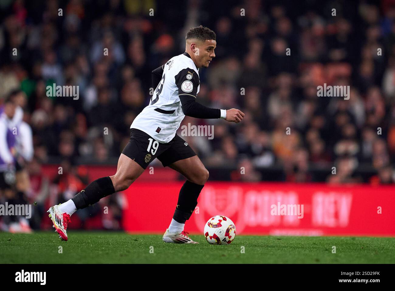 VALENCIA, SPAIN - FEBRUARY 06 : Max Aarons of Valencia CF during the ...