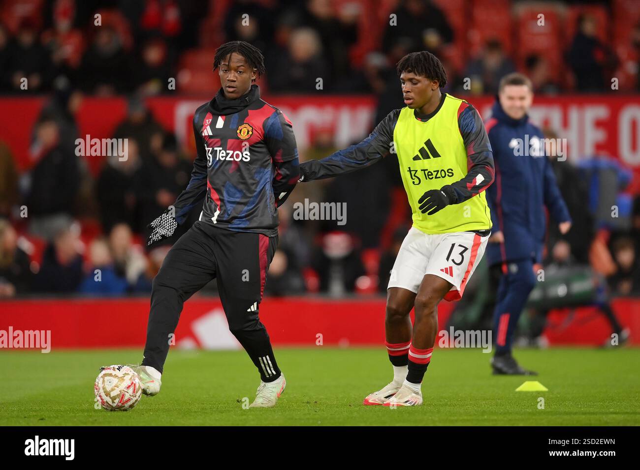 Manchester, UK. 07th Feb, 2025. Manchester United's Kobbie Mainoo and ...