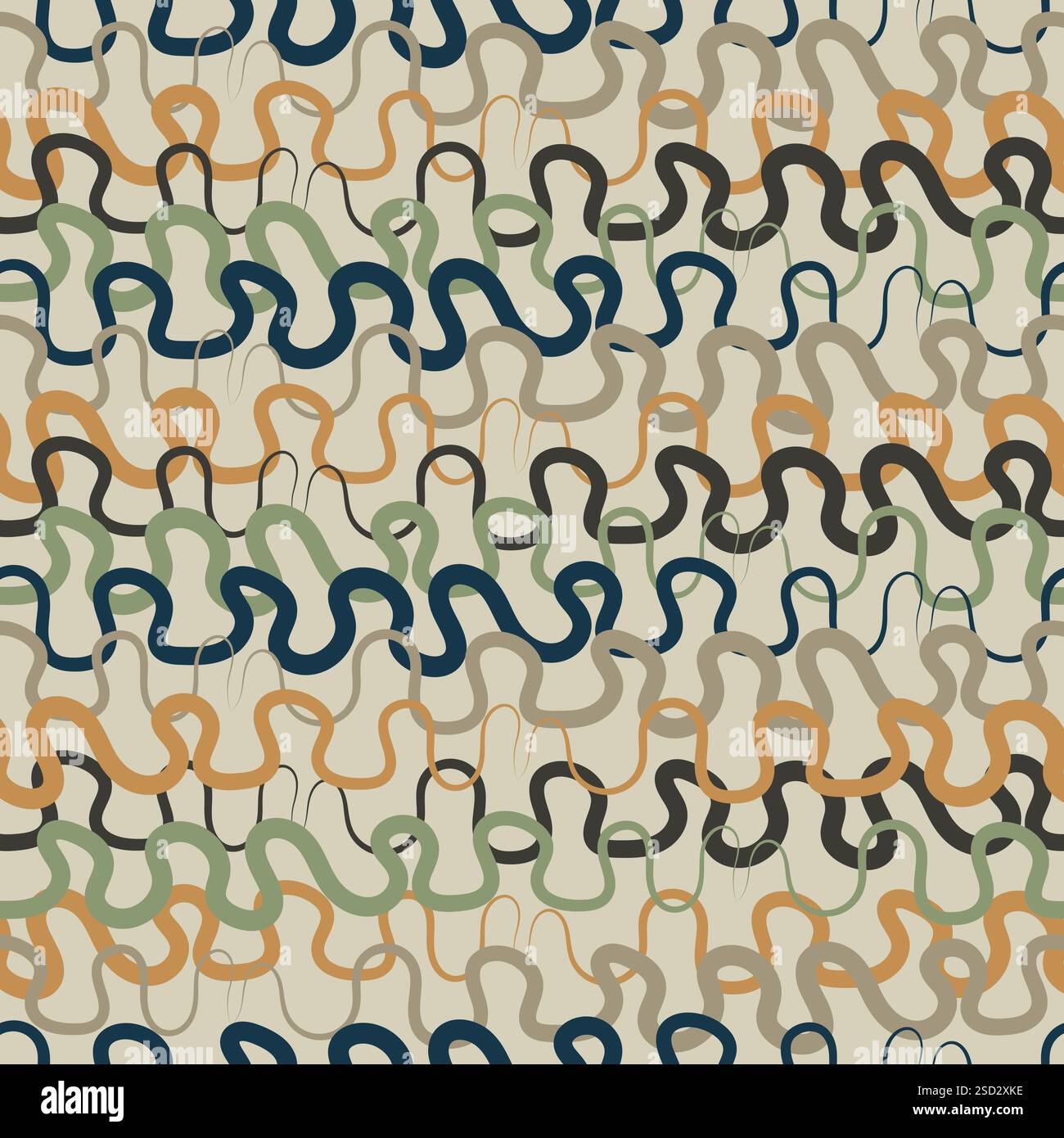 Abstract, looping stripes swirl pattern created digitally by hand. wavy ...