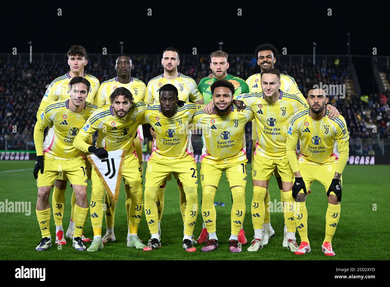 Como, Italy. 07th Feb, 2025. Lineup of FC Juventus during the Italian ...