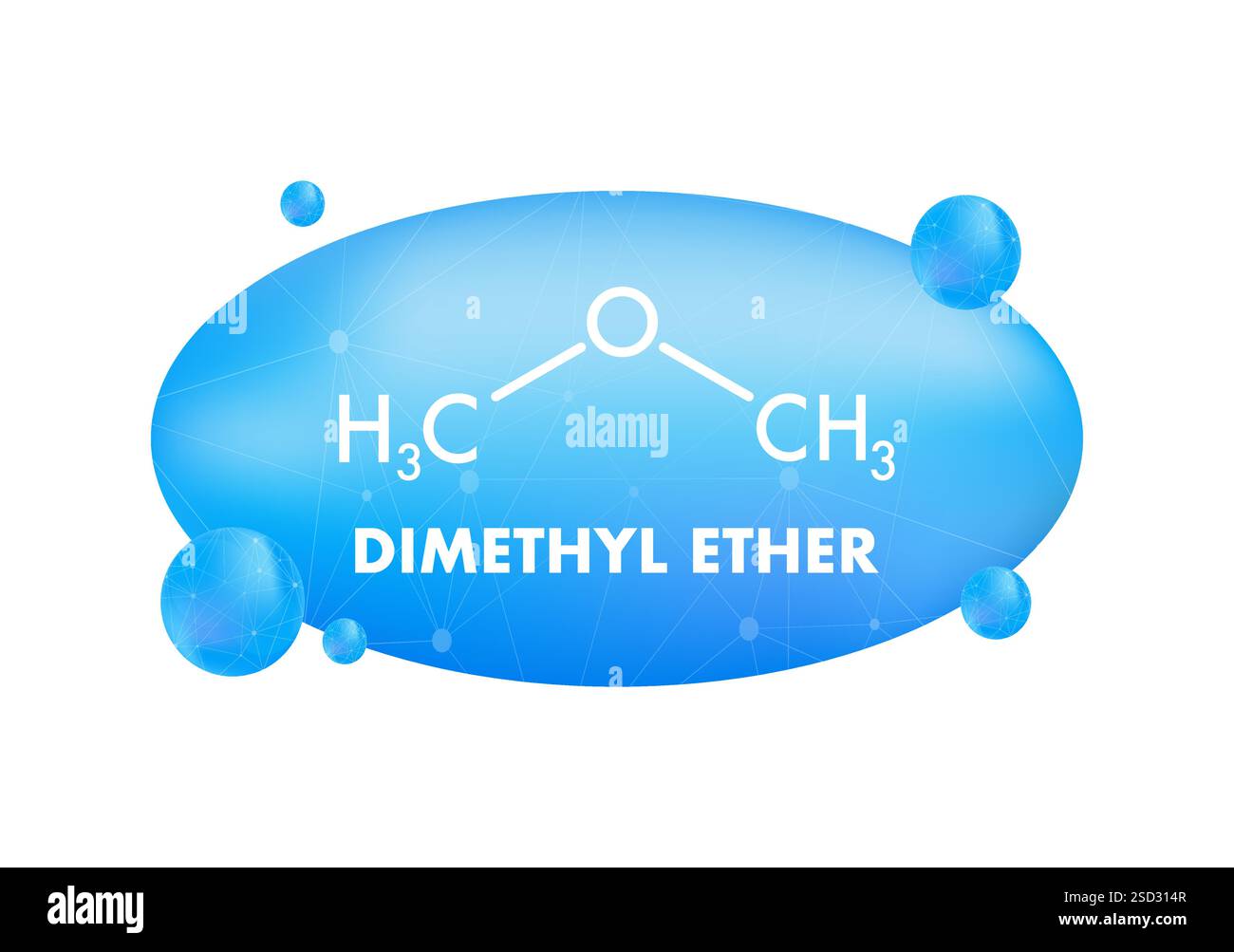 Dimethyl Ether Chemical Formula and Structure with Blue Spheres Stock Vector Image & Art - Alamy