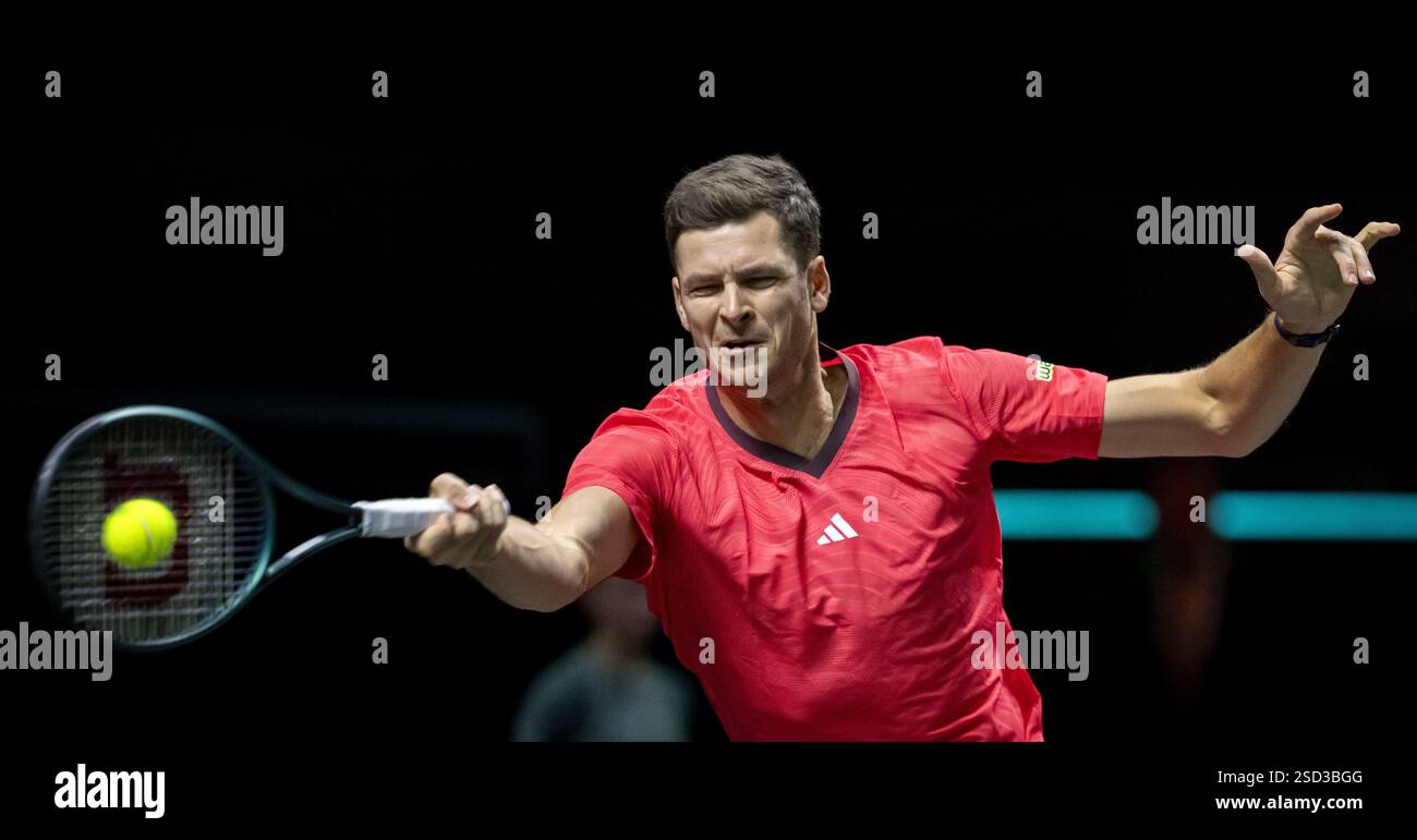 Rotterdam, Netherlands. 07th Feb, 2025. ROTTERDAM - Hubert Hurkacz (POL ...