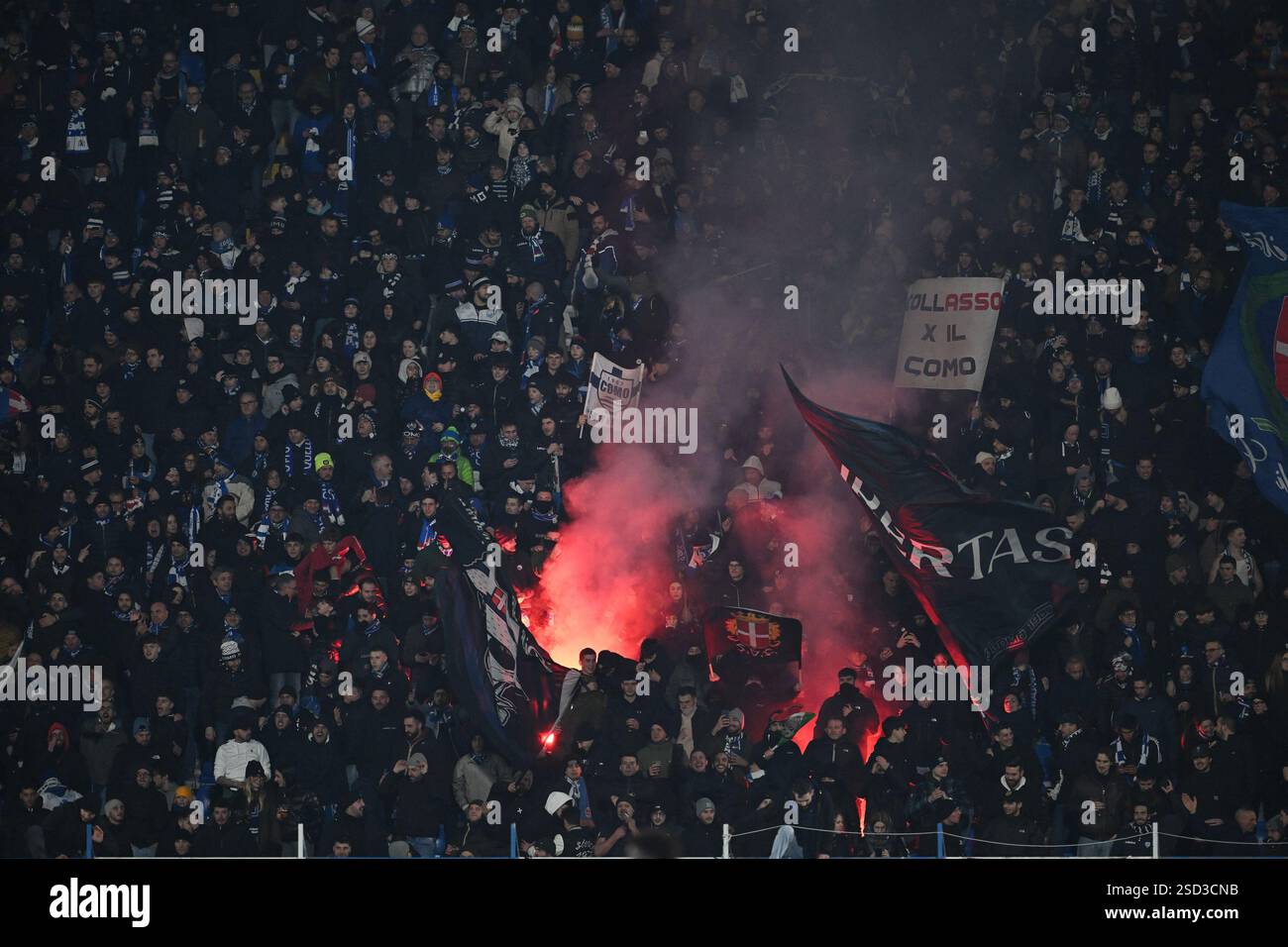 Calcio Como supporters during the Italian Serie A football match ...