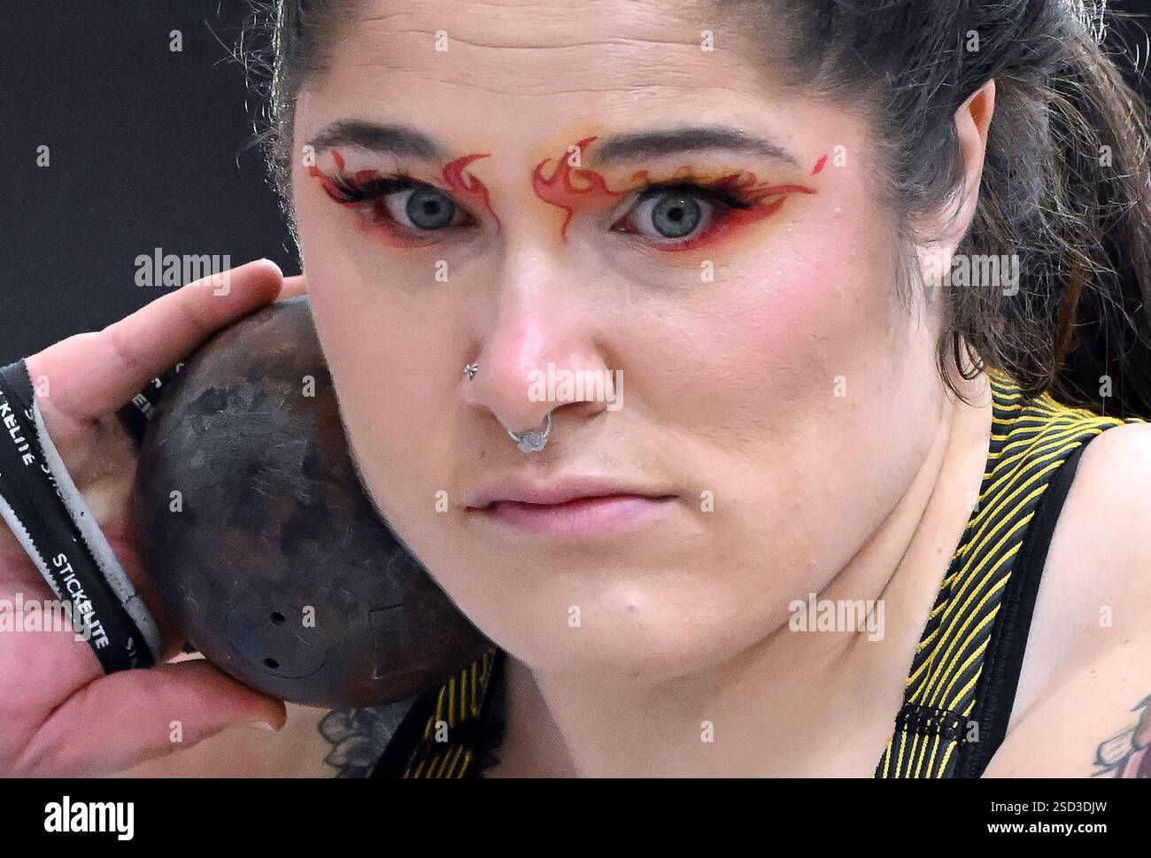 07 February 2025, Baden-Württemberg, Karlsruhe: Athletics ...