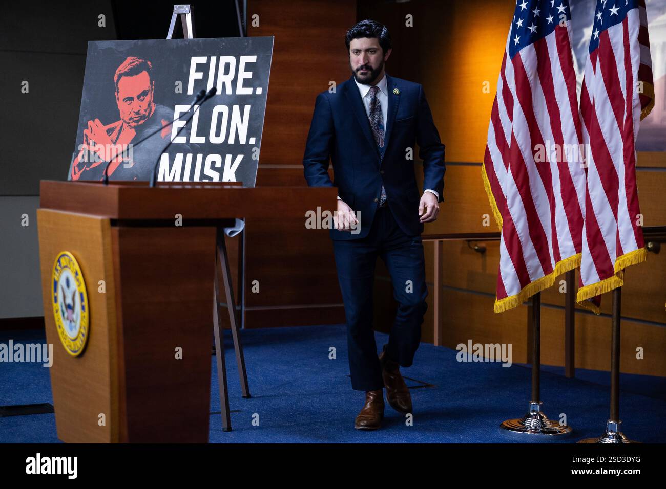 Rep. Greg Casar (D-Texas) arrives for a press conference calling for ...