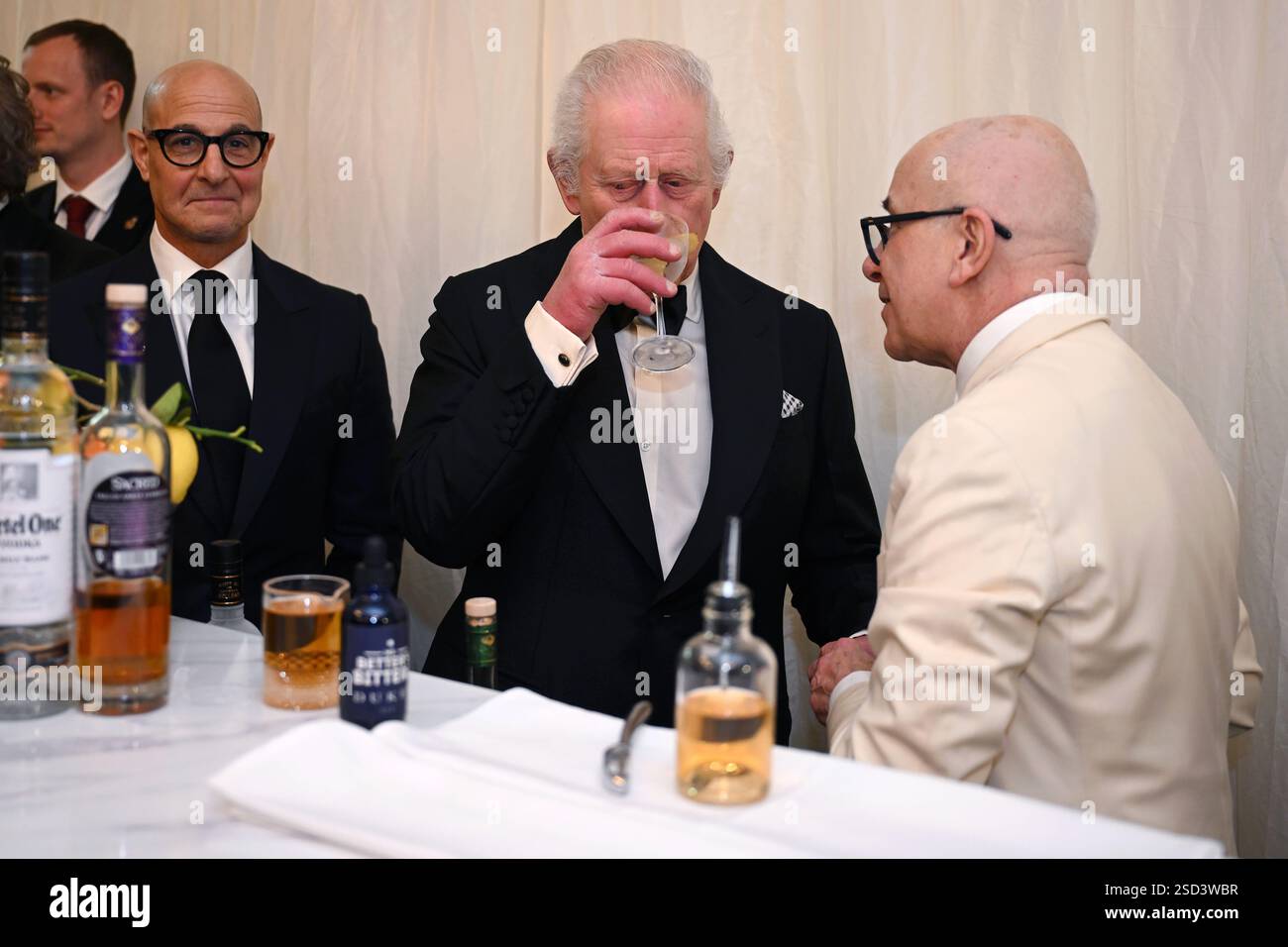 King Charles III and Alessandro Palazz during a dinner in celebration ...