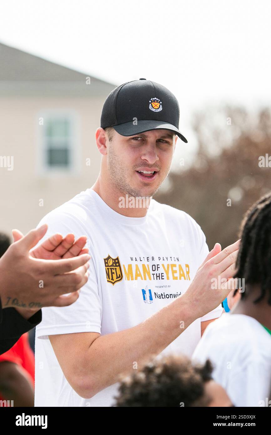 New Orleans, Louisiana, USA. 7th February, 2025. Detroit Lions quarterback and Walter Payton Man ...
