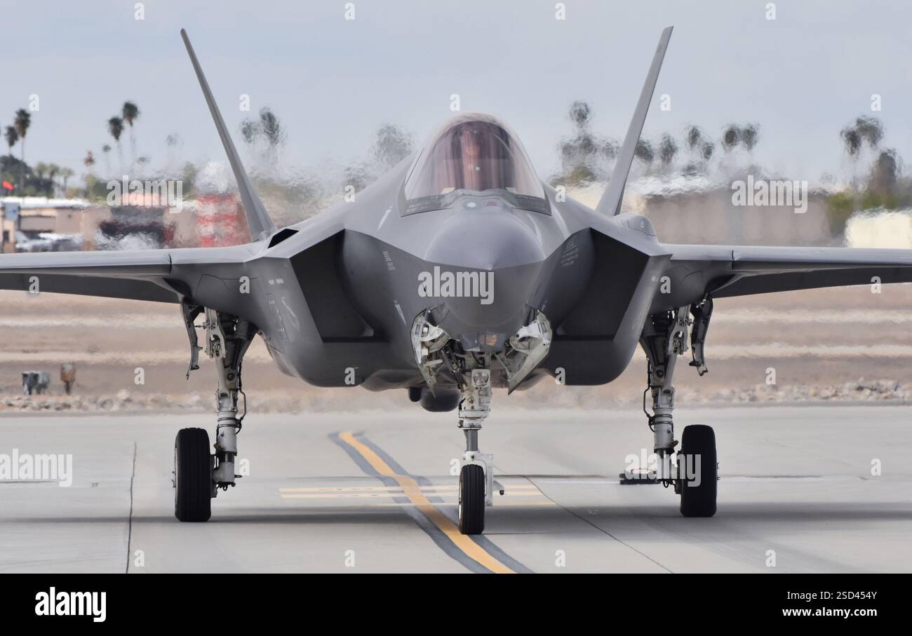 Yuma, USA - March 11, 2023: An Air Force F-35A Joint Strike Fighter (Lightning II). This F-35 is ...